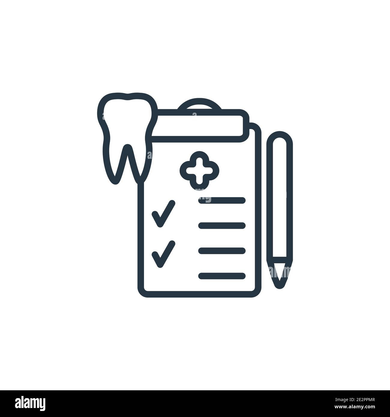 Medical list outline vector icon. Thin line black medical list icon ...