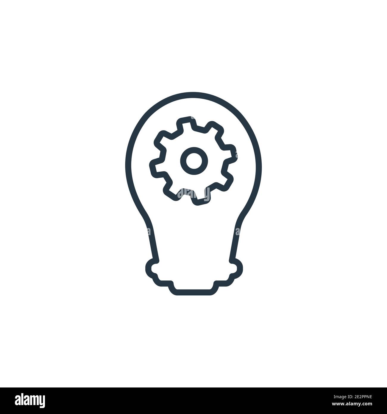 Concept outline vector icon. Thin line black concept icon, flat vector ...