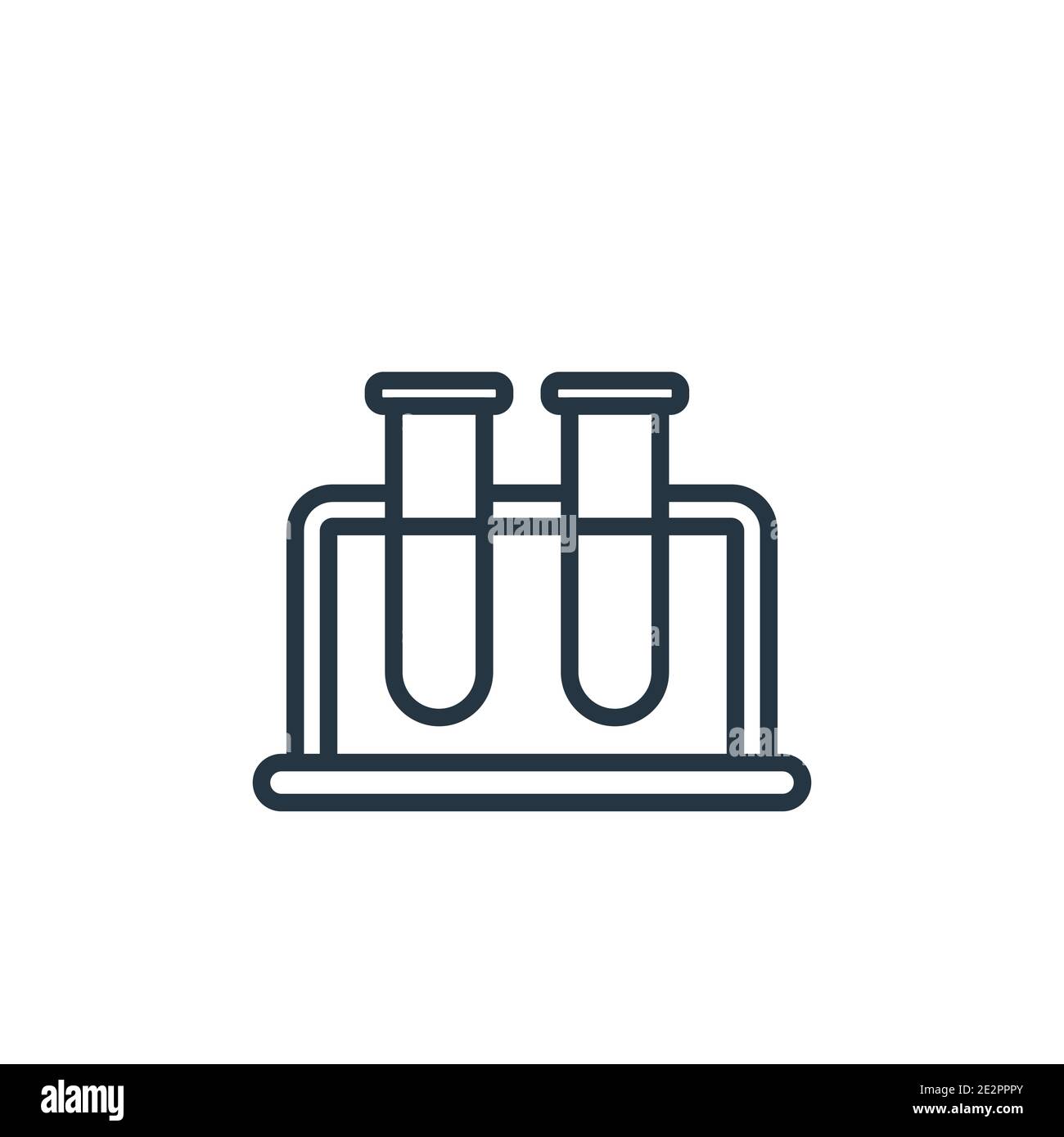 Test tubes outline vector icon. Thin line black test tubes icon, flat ...