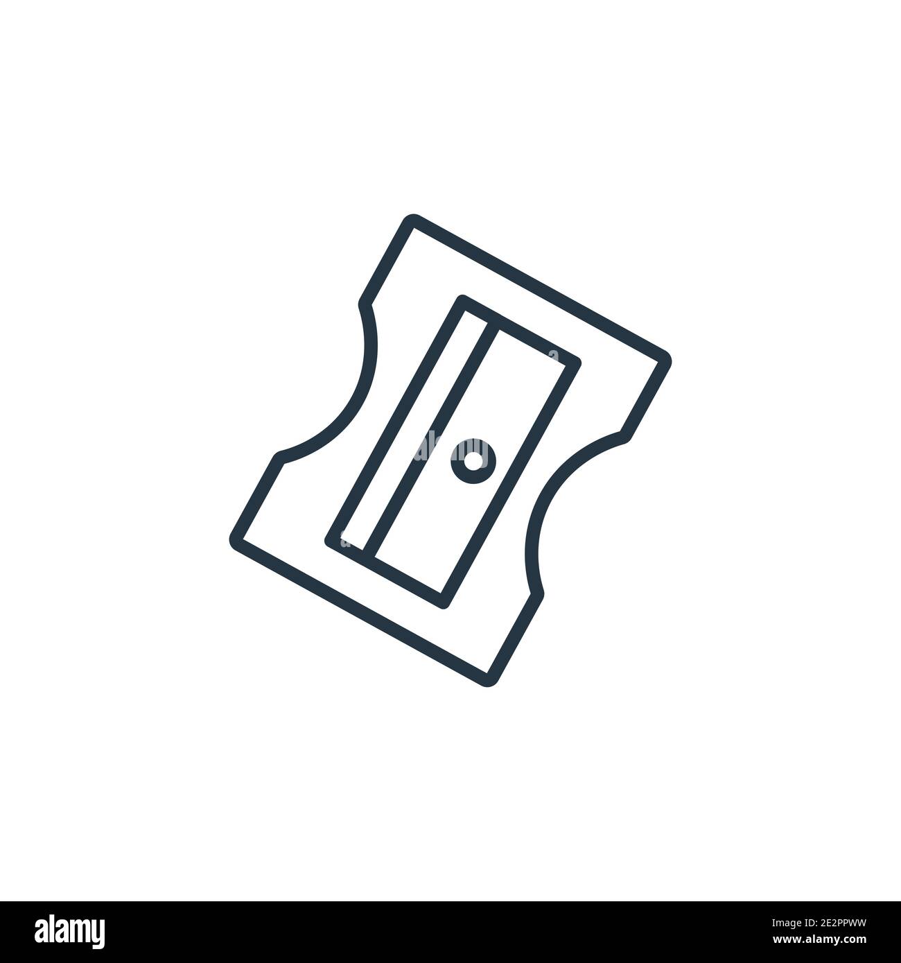 Sharpener outline vector icon. Thin line black sharpener icon, flat vector simple element ...