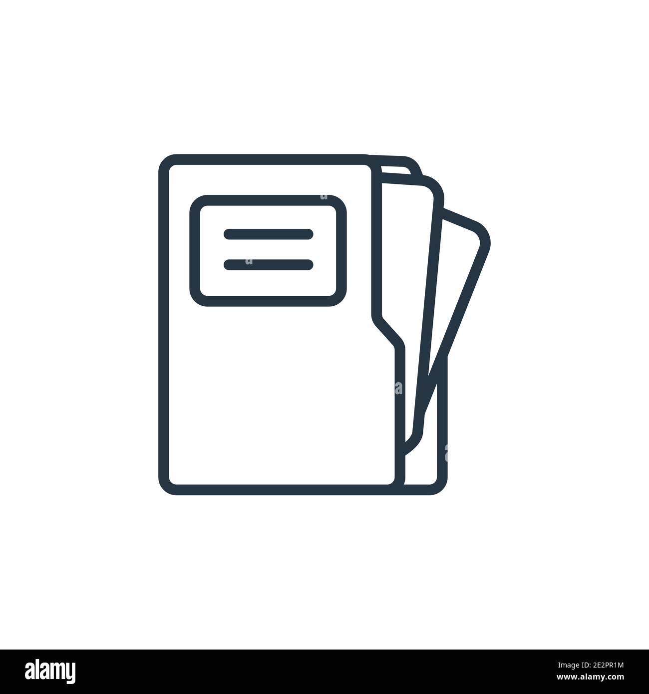 Folder outline vector icon. Thin line black folder icon, flat vector ...
