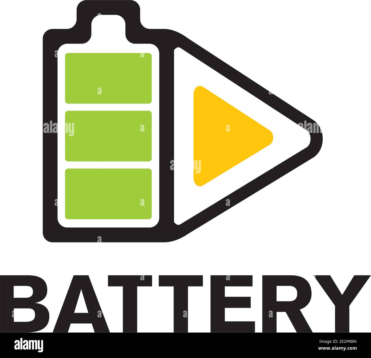 Vector logo of electric battery, charge Stock Vector Image & Art - Alamy