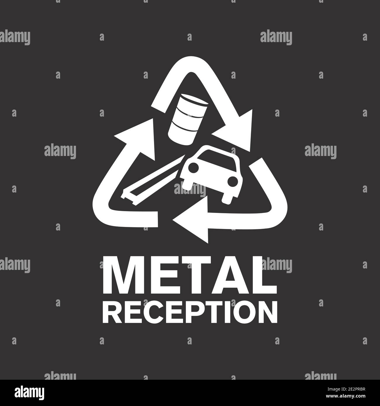vector logo reception and utilization metal Stock Vector Image & Art ...
