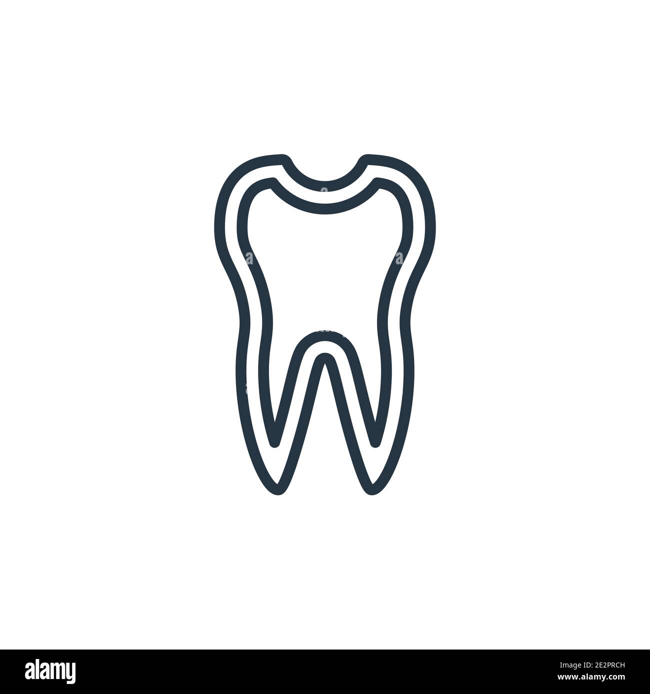 Cavity outline vector icon. Thin line black cavity icon, flat vector ...
