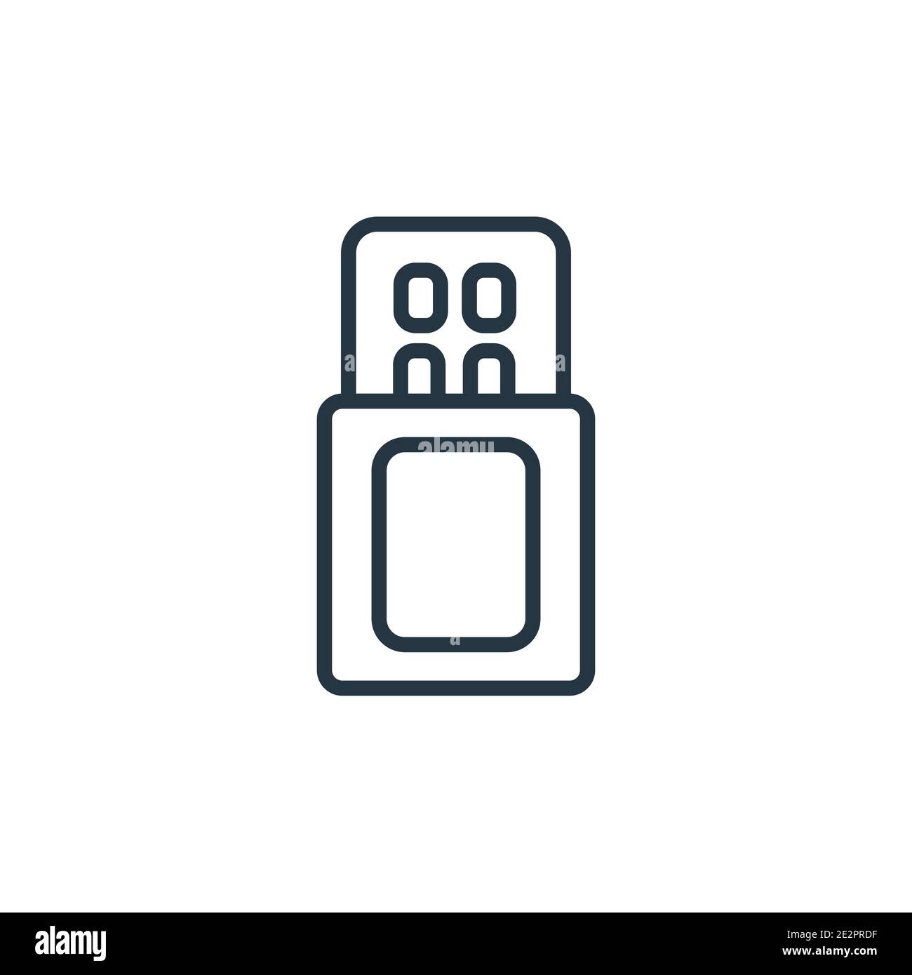 Usb wireless adapter outline vector icon. Thin line black usb wireless ...