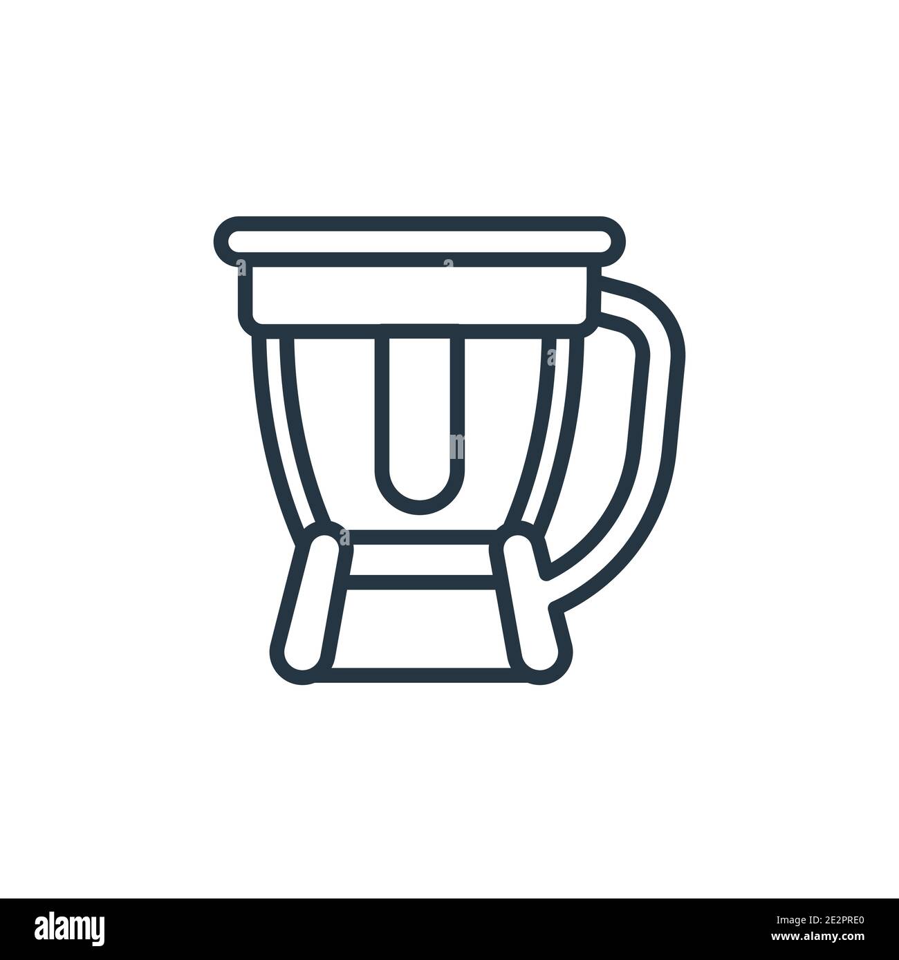 Food processor outline vector icon. Thin line black food processor icon ...