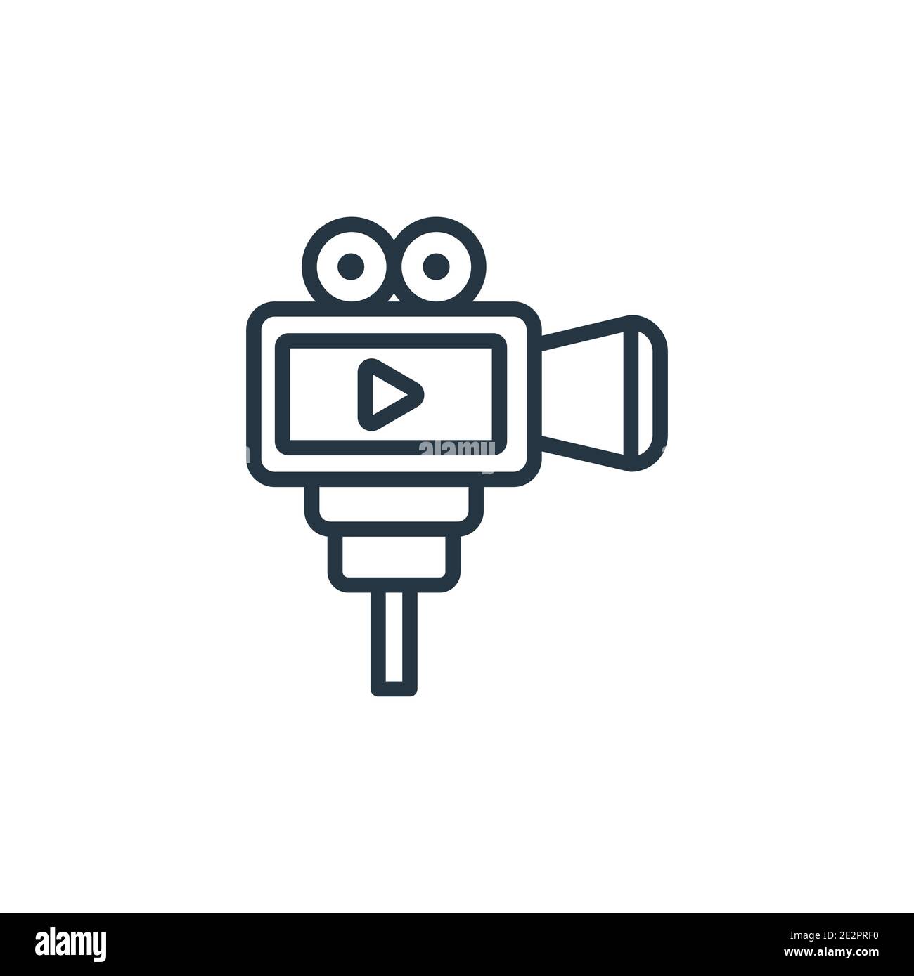 Video recorder outline vector icon. Thin line black video recorder icon ...