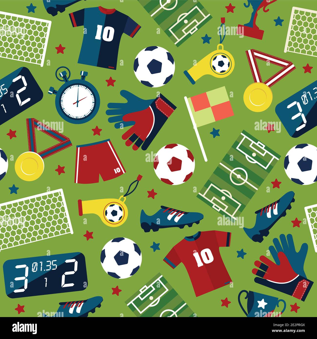 Vector flat seamless texture pattern sport soccer Stock Vector Image ...