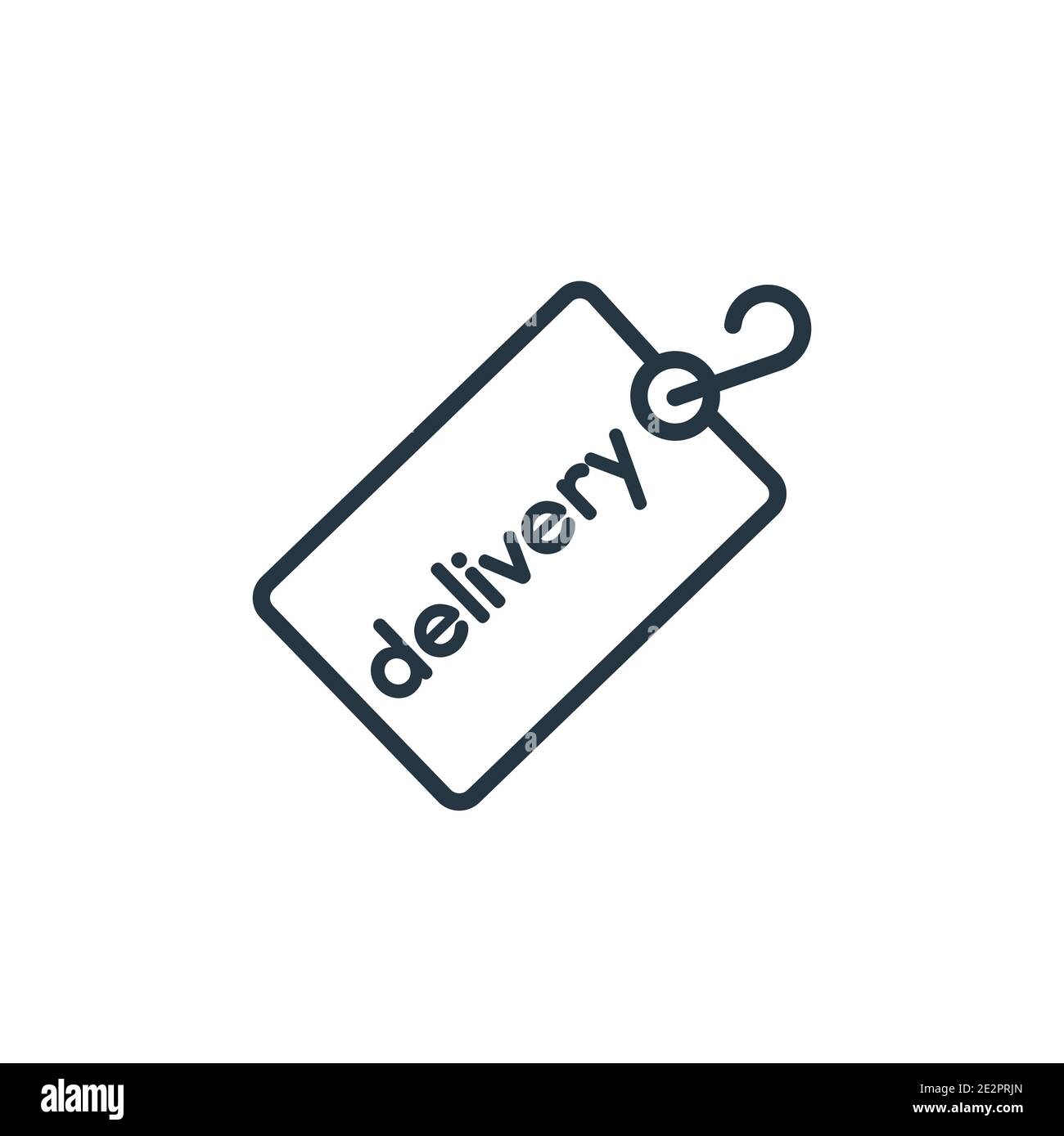 Delivery tag outline vector icon. Thin line black delivery tag icon ...