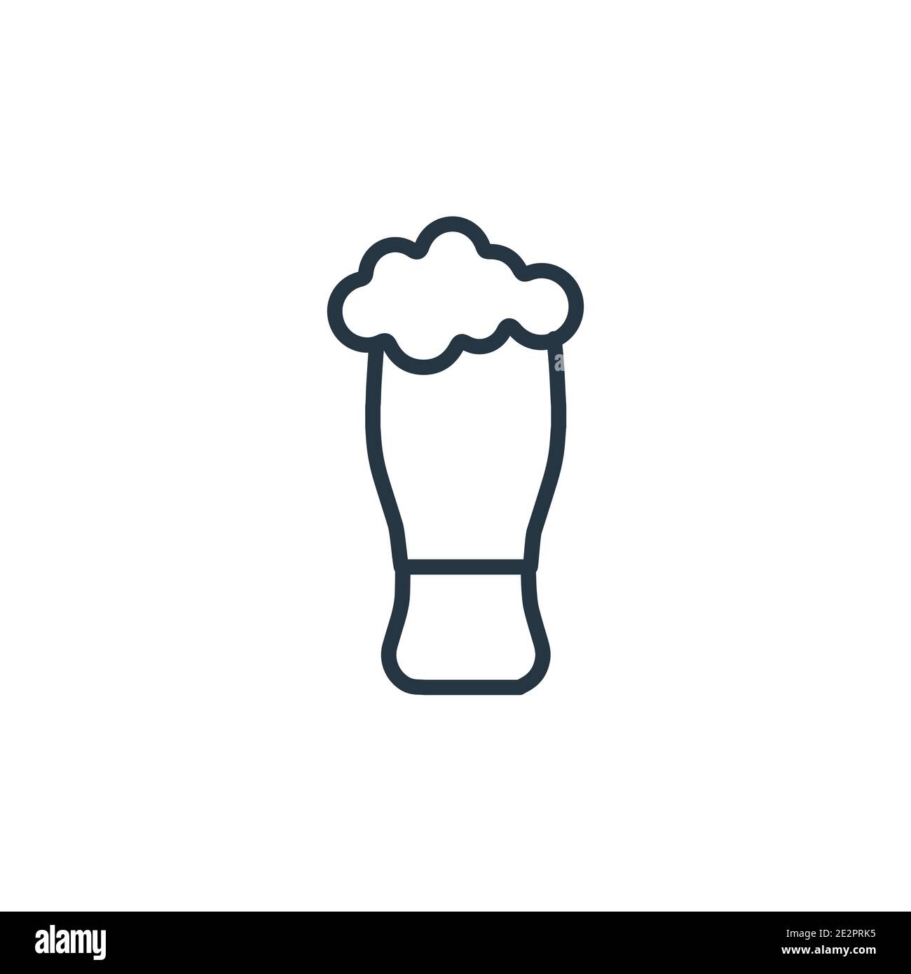 Beer outline vector icon. Thin line black beer icon, flat vector simple ...
