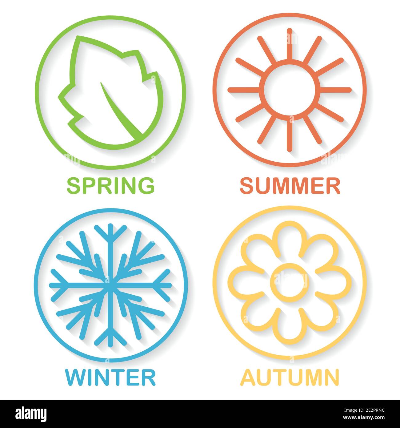 Clip art illustrations seasons hi-res stock photography and images - Alamy