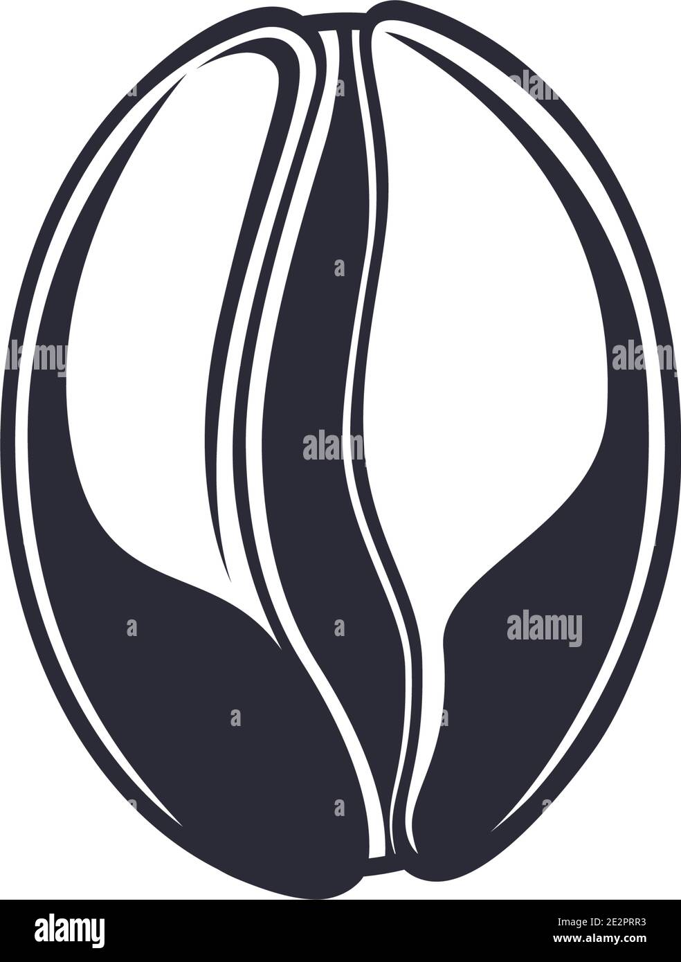 Simple coffee bean icon isolated on white background Stock Vector Image ...