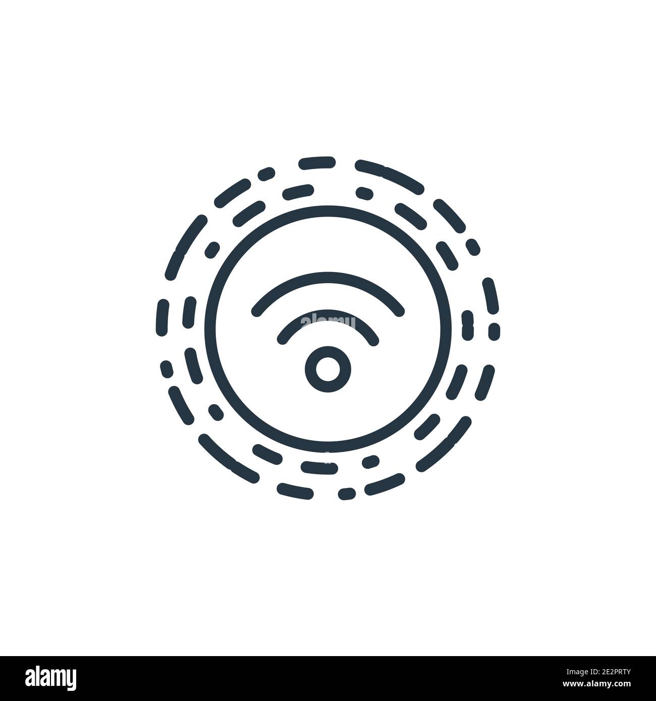 Wireless outline vector icon. Thin line black wireless icon, flat ...