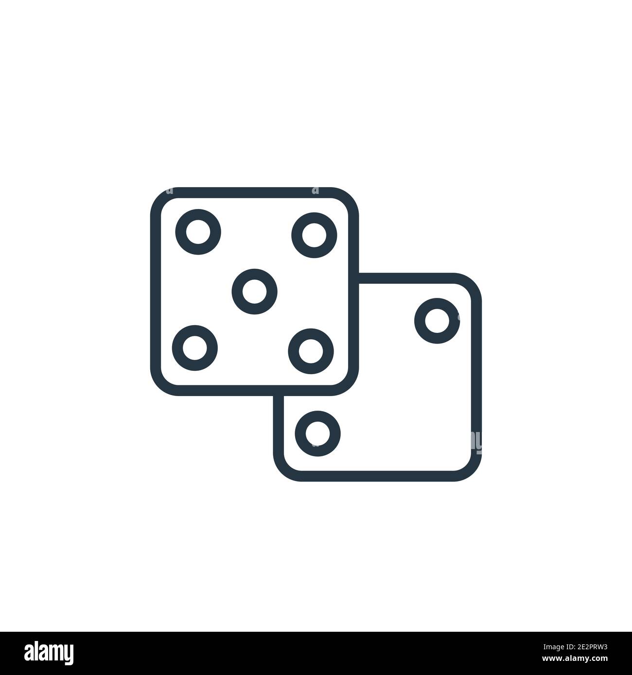Yahtzee outline vector icon. Thin line black yahtzee icon, flat vector ...