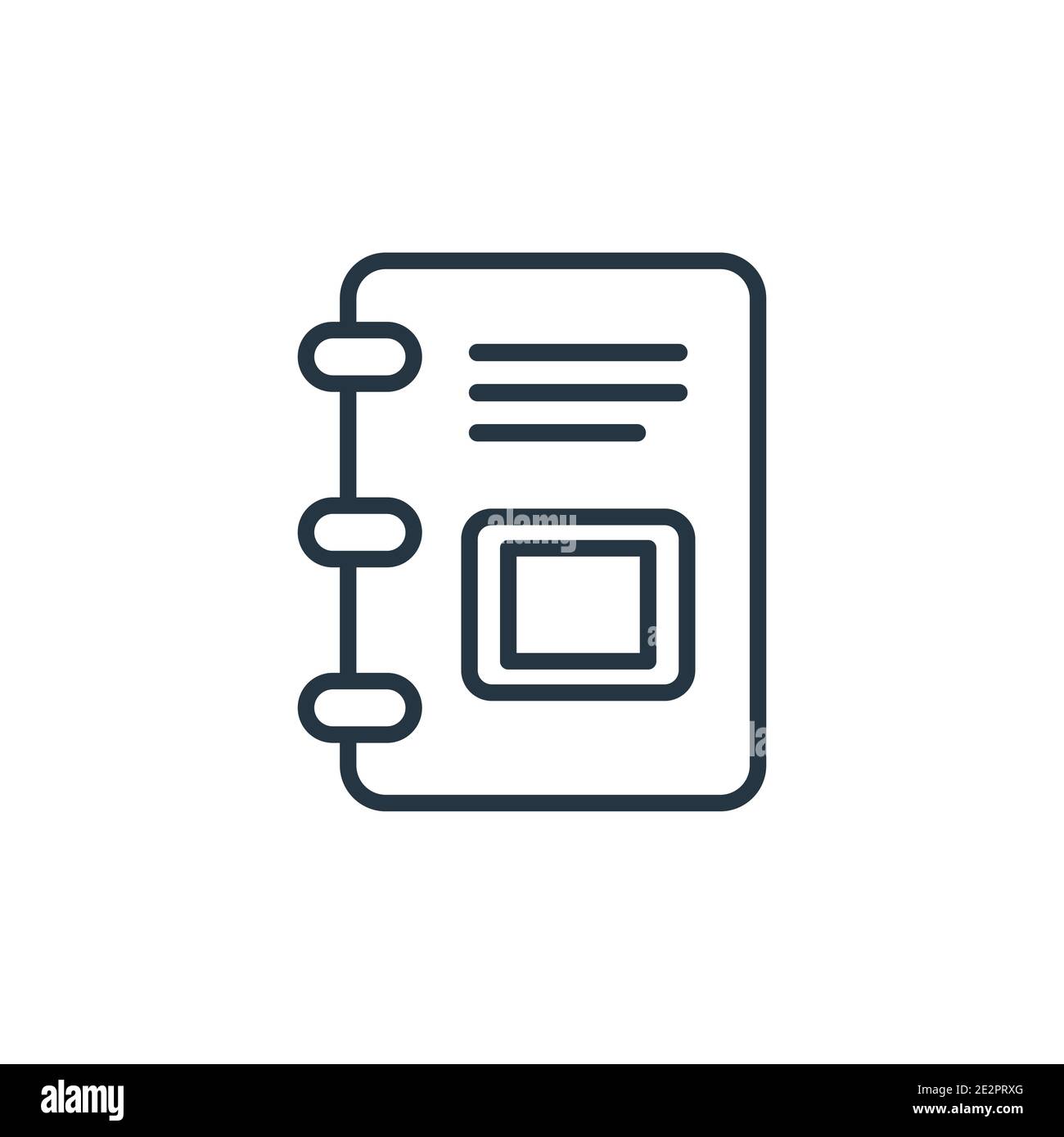 School agenda outline vector icon. Thin line black school agenda icon ...