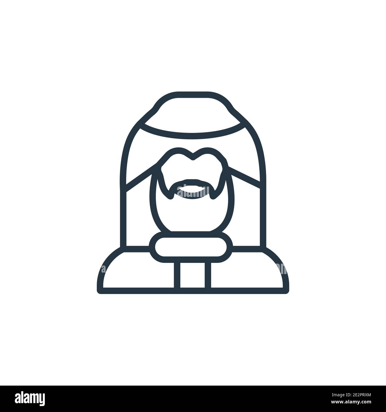 Arab outline vector icon. Thin line black arab icon, flat vector simple ...