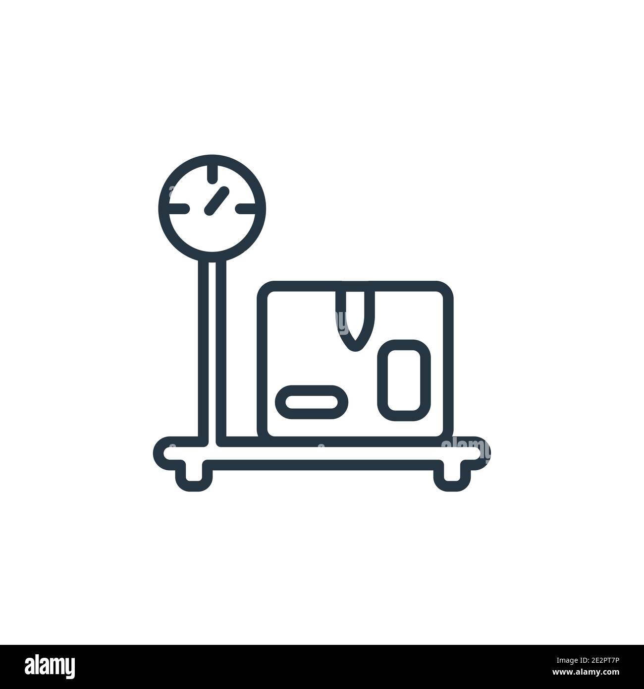 Scale outline vector icon. Thin line black scale icon, flat vector ...