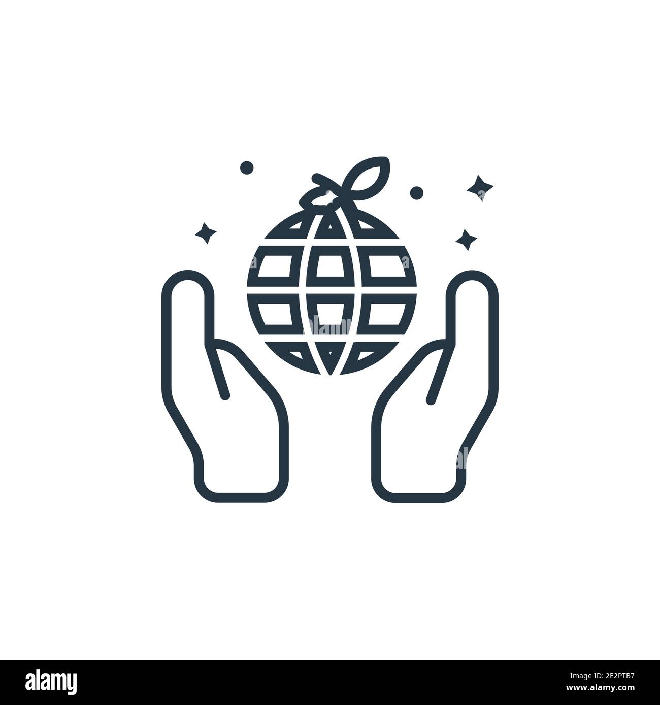 Save the world outline vector icon. Thin line black save the world icon ...