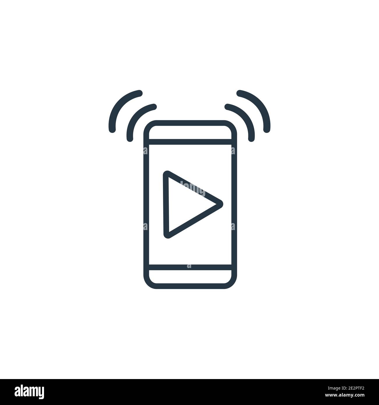 Streaming outline vector icon. Thin line black streaming icon, flat ...