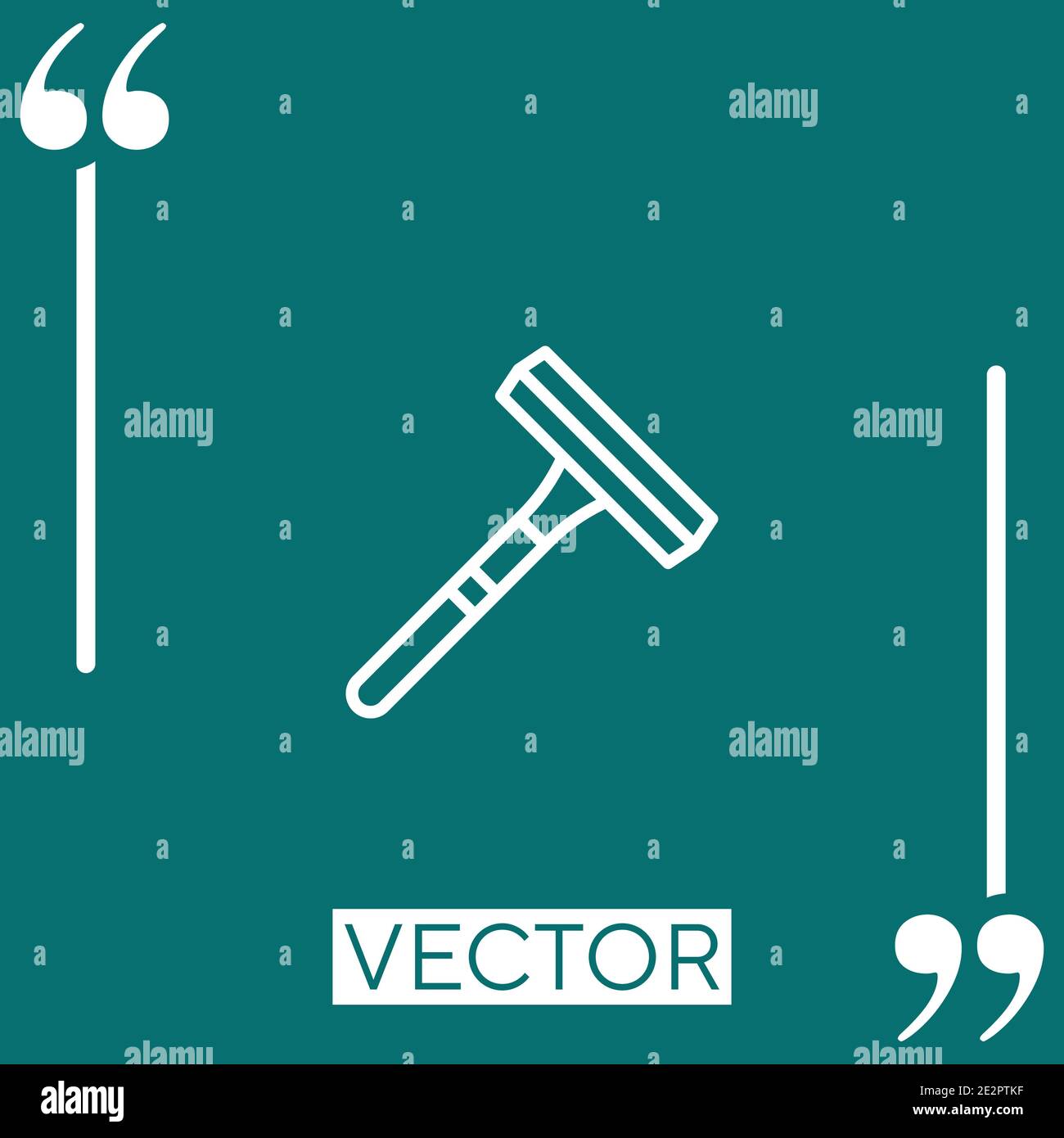 razor vector icon Linear icon. Editable stroke line Stock Vector Image ...