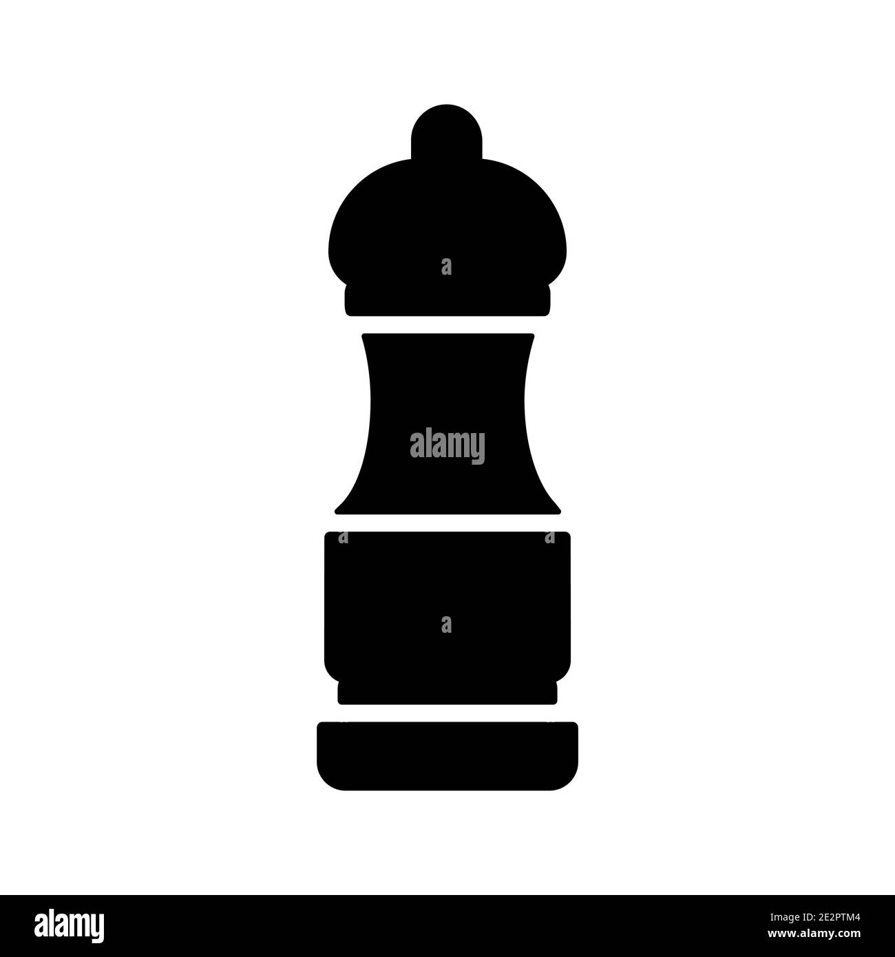 Pepper mill spice grinder vector glyph icon. Kitchen appliance. Graph ...