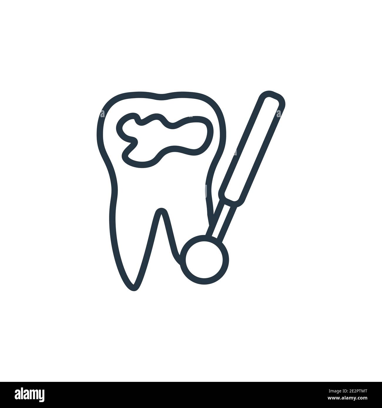 Cavities outline vector icon. Thin line black cavities icon, flat ...