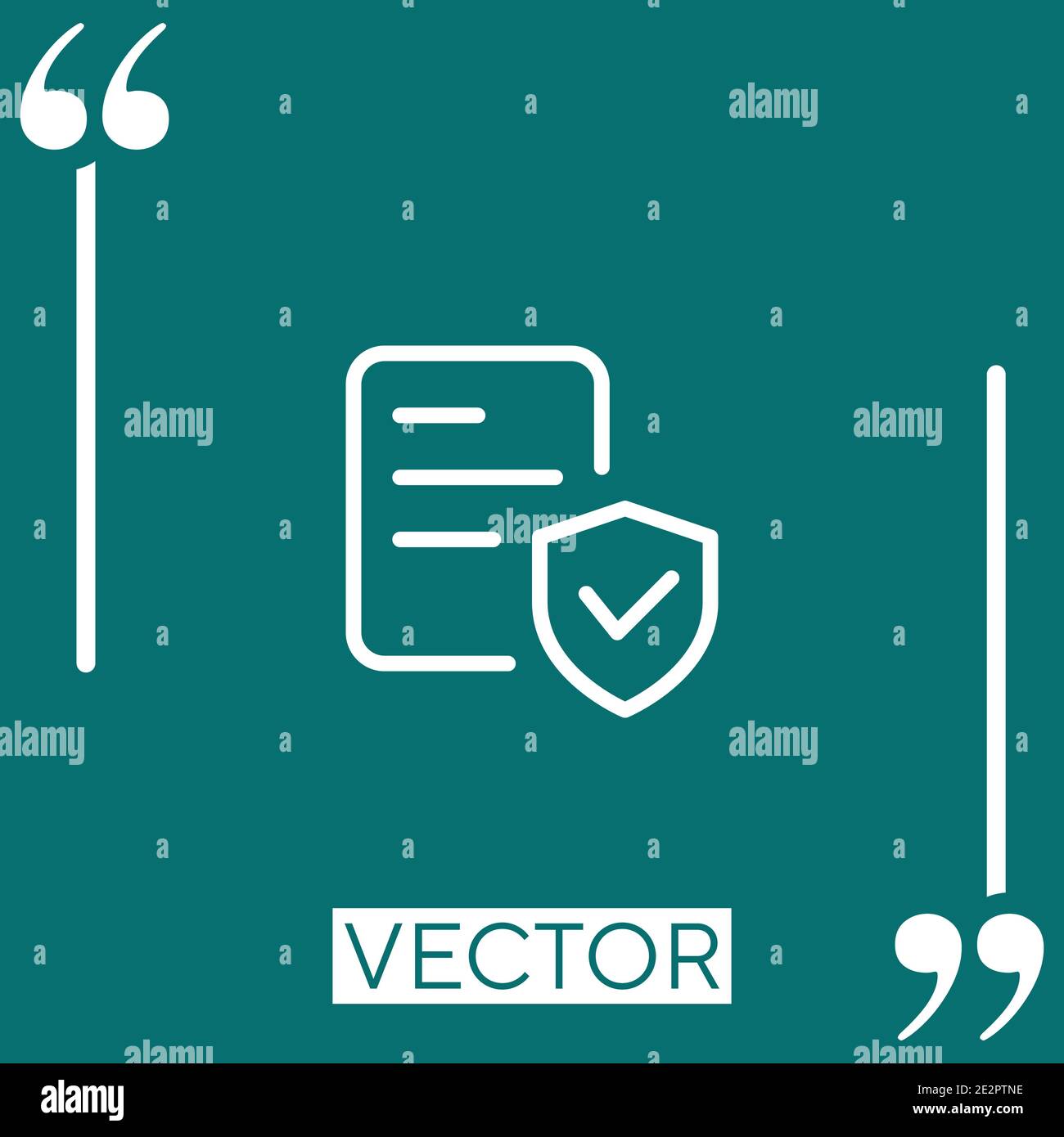 secure vector icon Linear icon. Editable stroke line Stock Vector Image ...