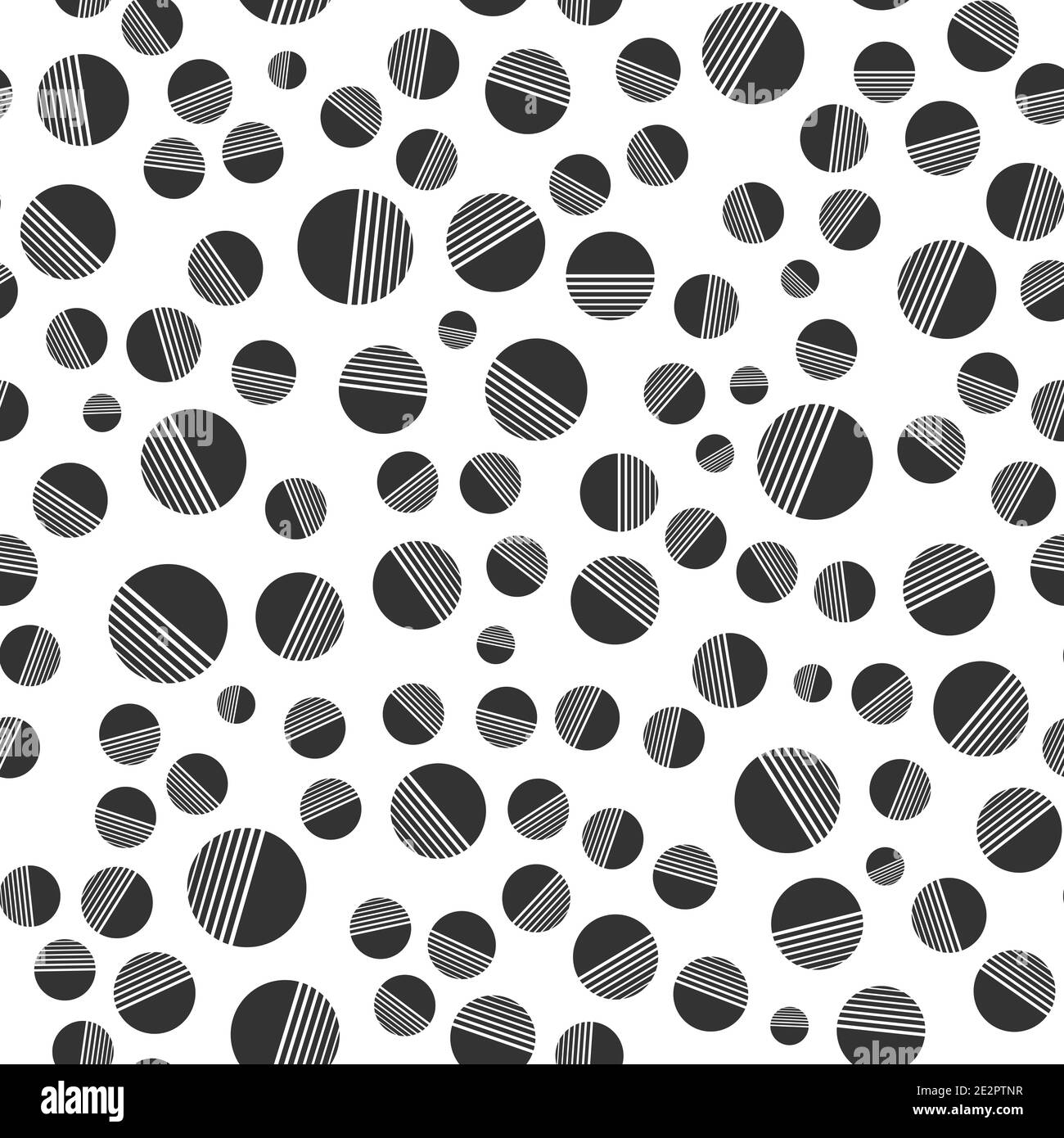 Seamless pattern of circles of different sizes. Simple vector ...