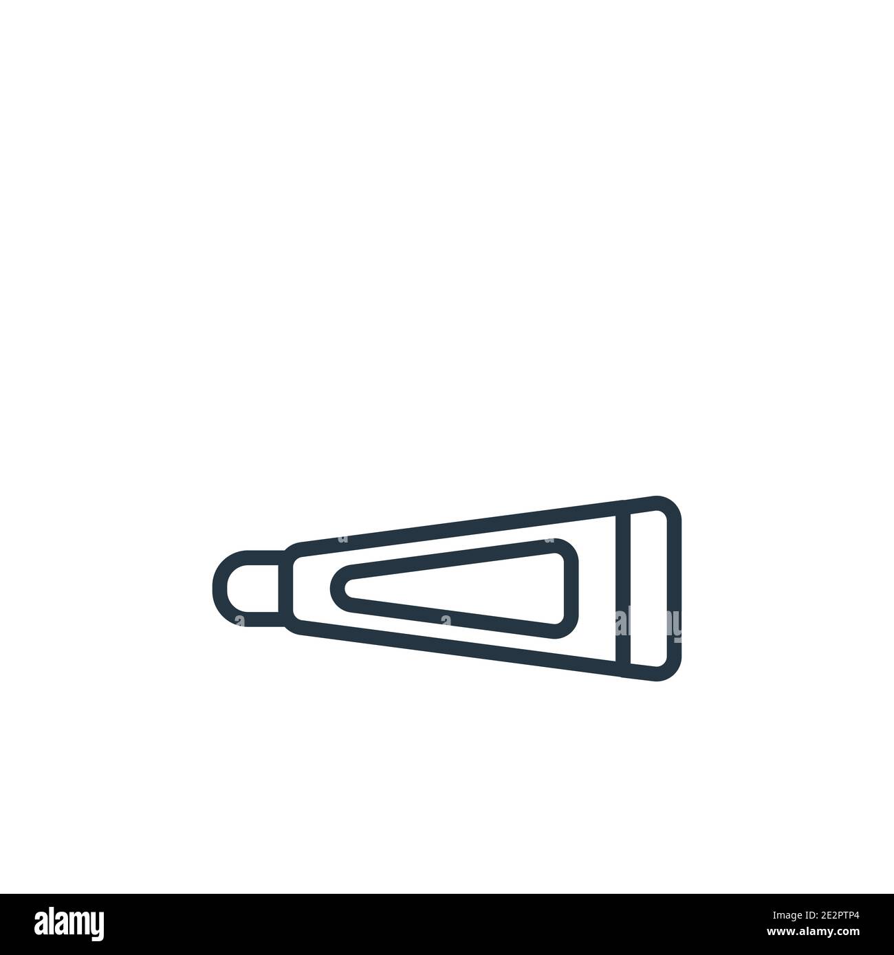 Toothpaste outline vector icon. Thin line black toothpaste icon, flat ...