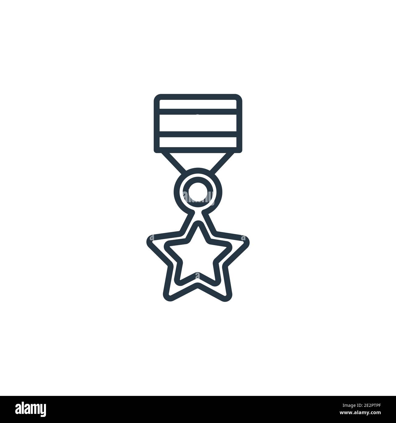 Medallion outline vector icon. Thin line black medallion icon, flat ...