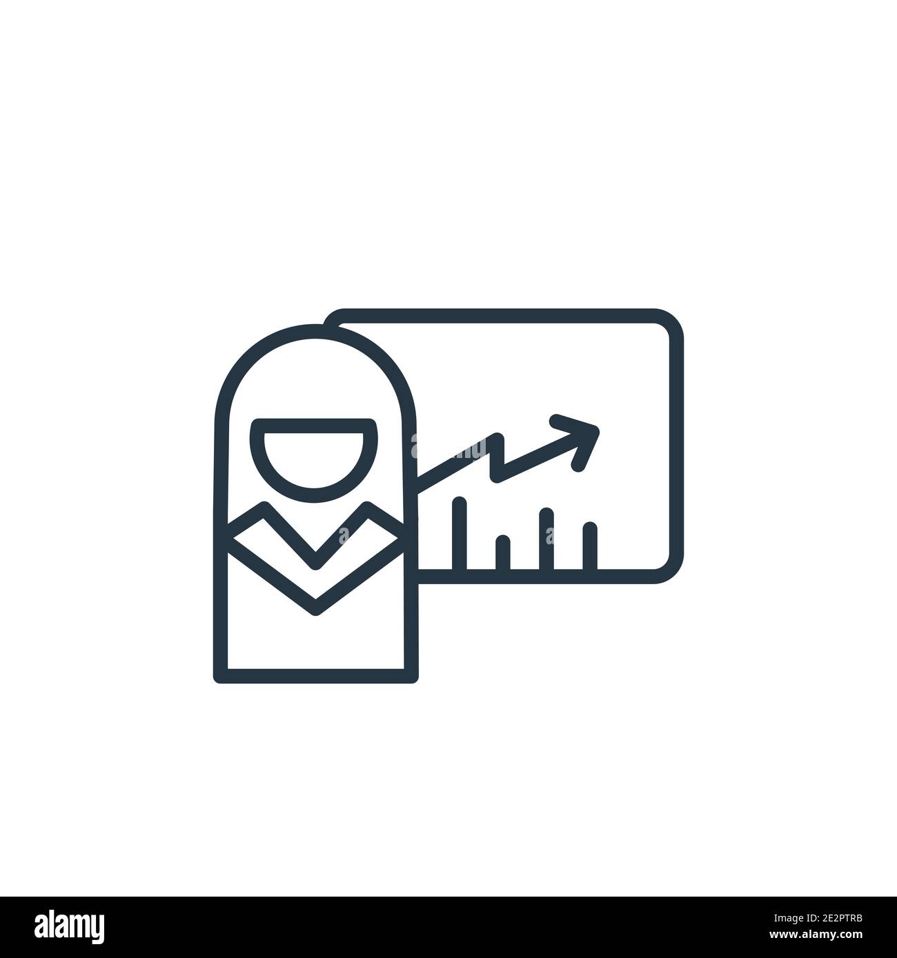 Presentation Outline Vector Icon Thin Line Black Presentation Icon Flat Vector Simple Element