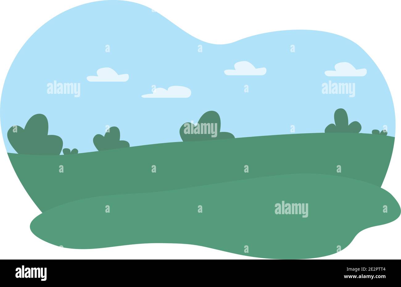 Outdoors greenery 2D vector web banner, poster Stock Vector Image & Art ...