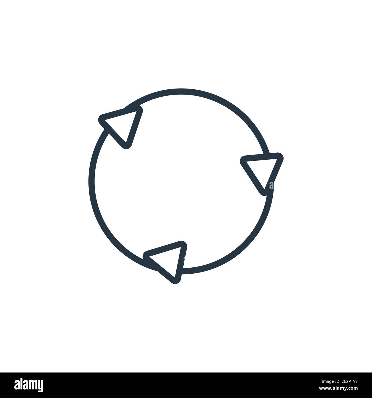 Recycling outline vector icon. Thin line black recycling icon, flat ...