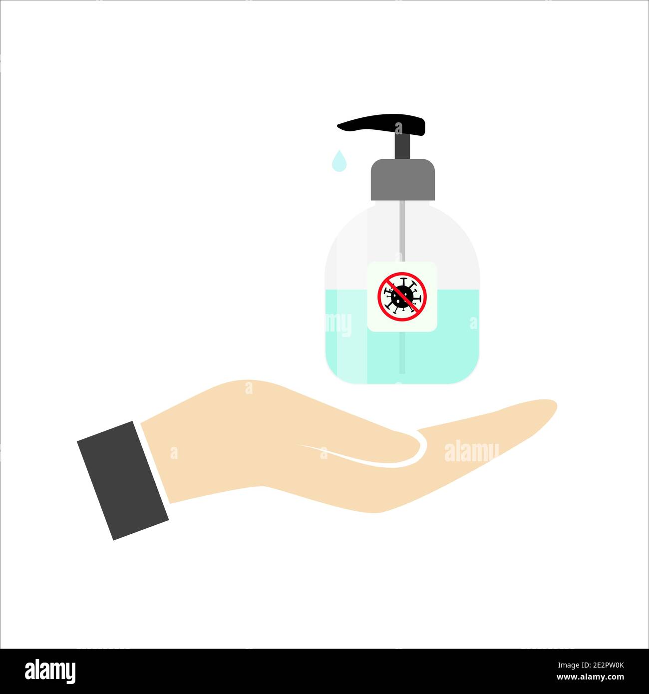 Alcohol hand rub Stock Vector Images - Alamy
