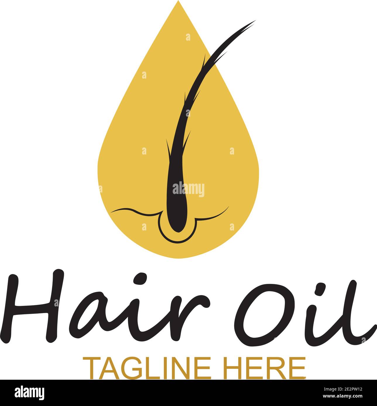 hair oil logo illustration design template Stock Vector Image & Art - Alamy