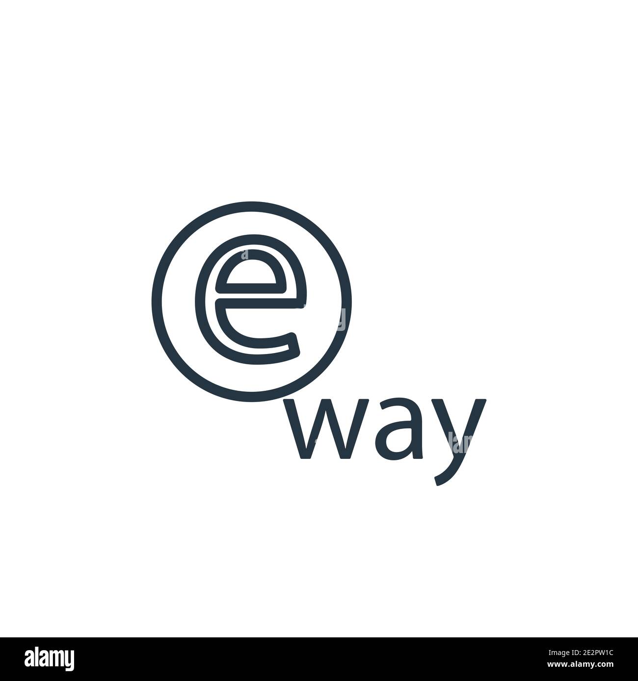 Eway outline vector icon. Thin line black eway icon, flat vector simple ...