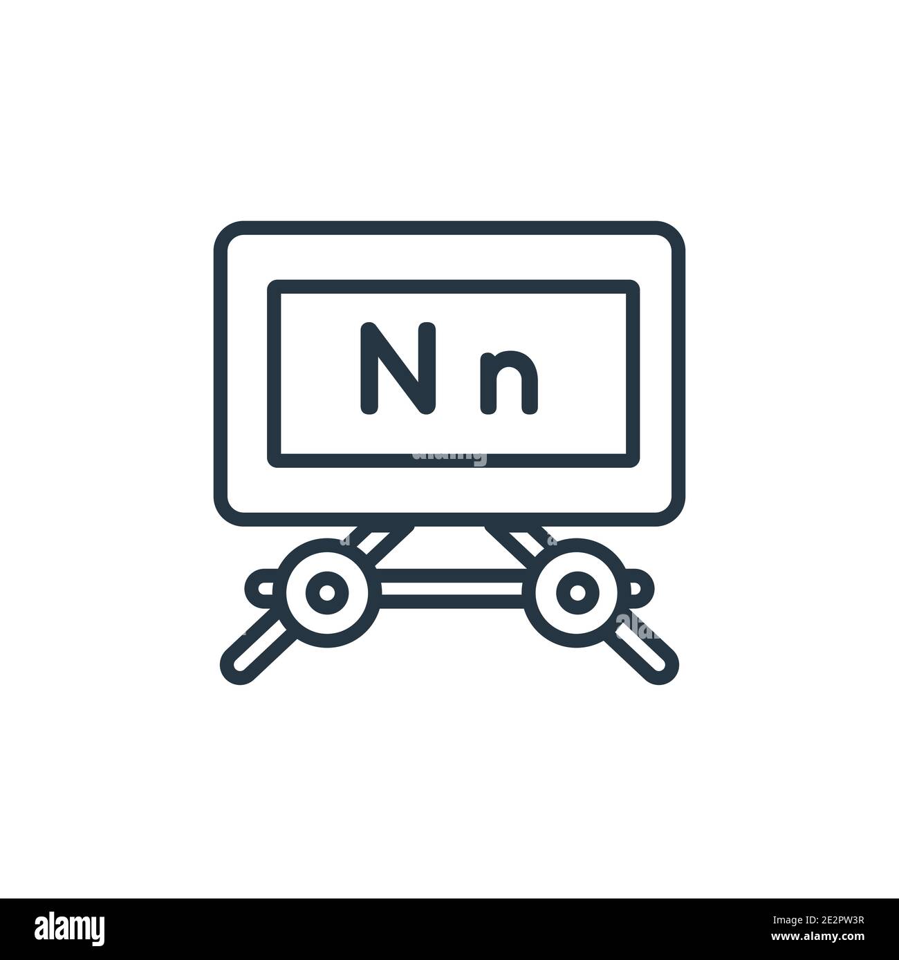 Uppercase and lowercase letter outline vector icon. Thin line black ...