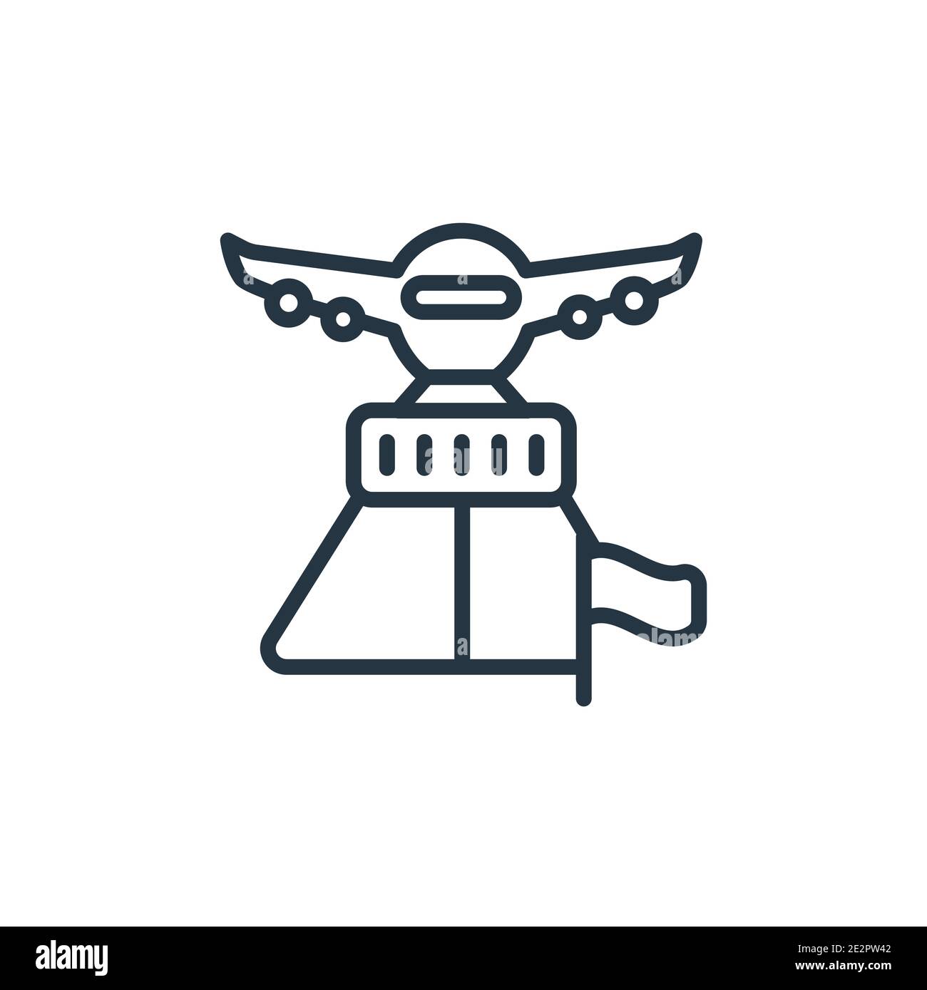 Arrival outline vector icon. Thin line black arrival icon, flat vector ...