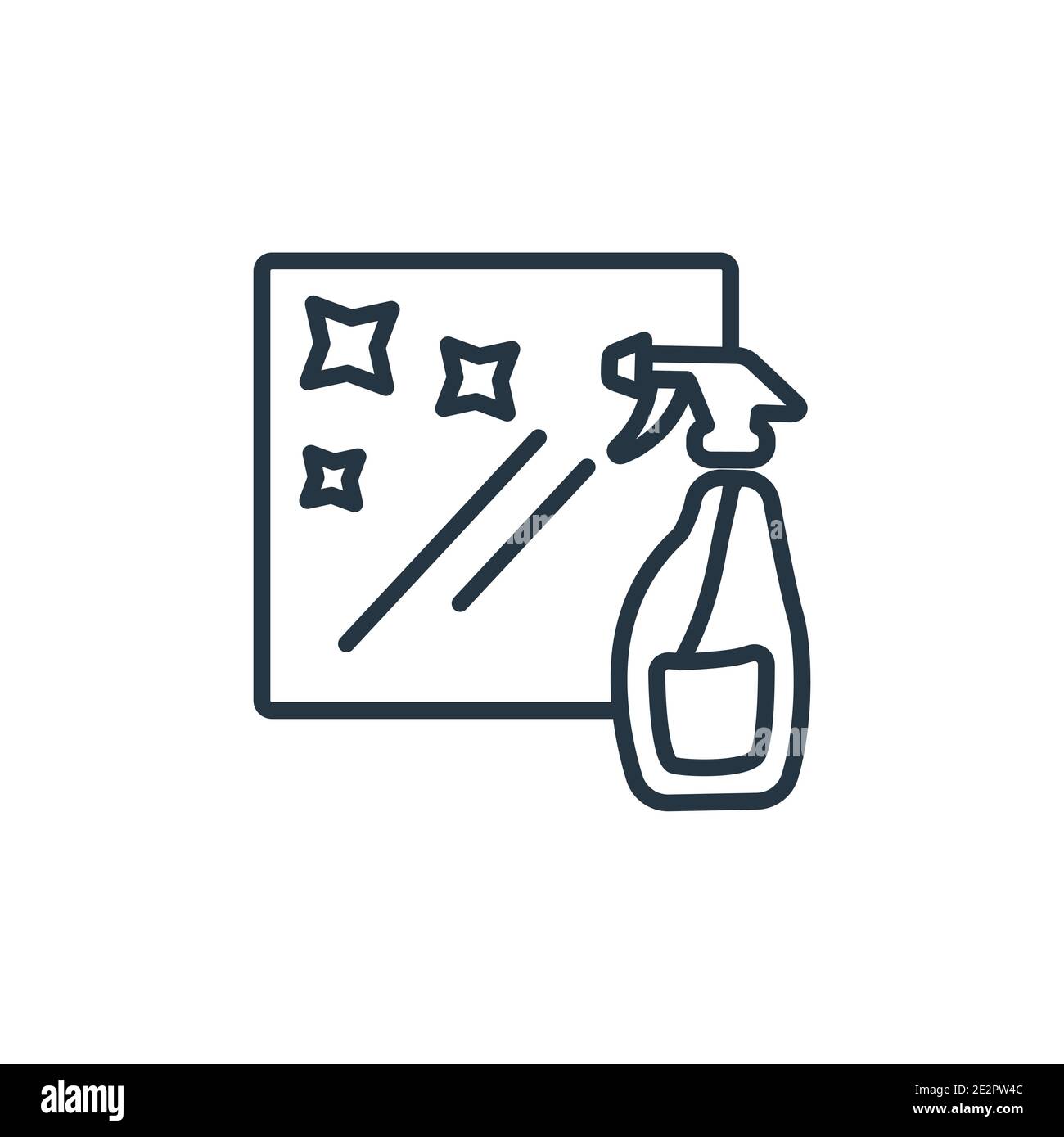 Window cleaner outline vector icon. Thin line black window cleaner icon ...