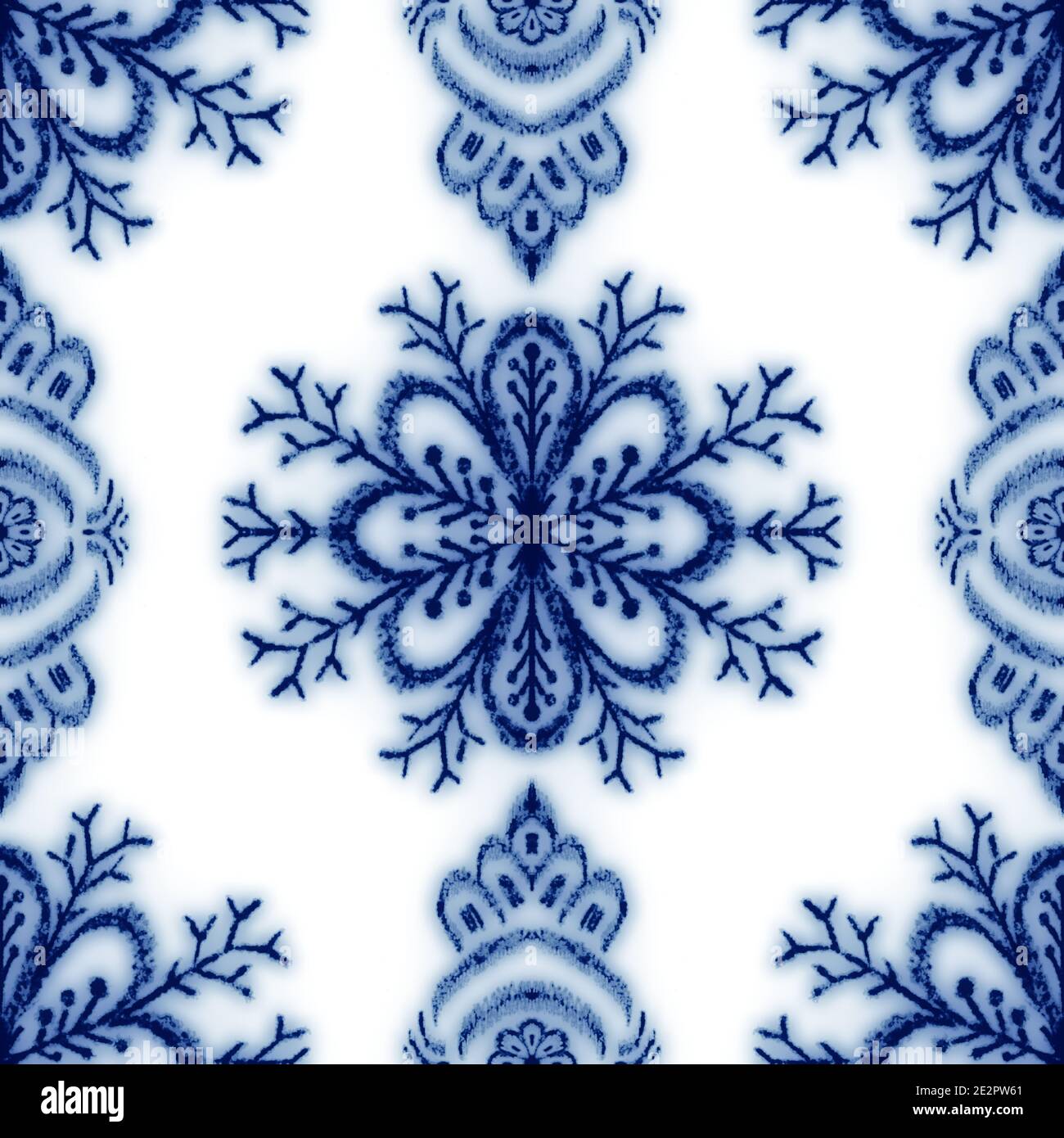 Seamless classic blue and white ceramic design Stock Photo - Alamy