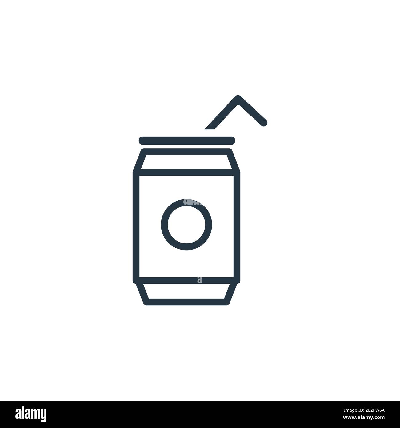 Soda can outline vector icon. Thin line black soda can icon, flat ...