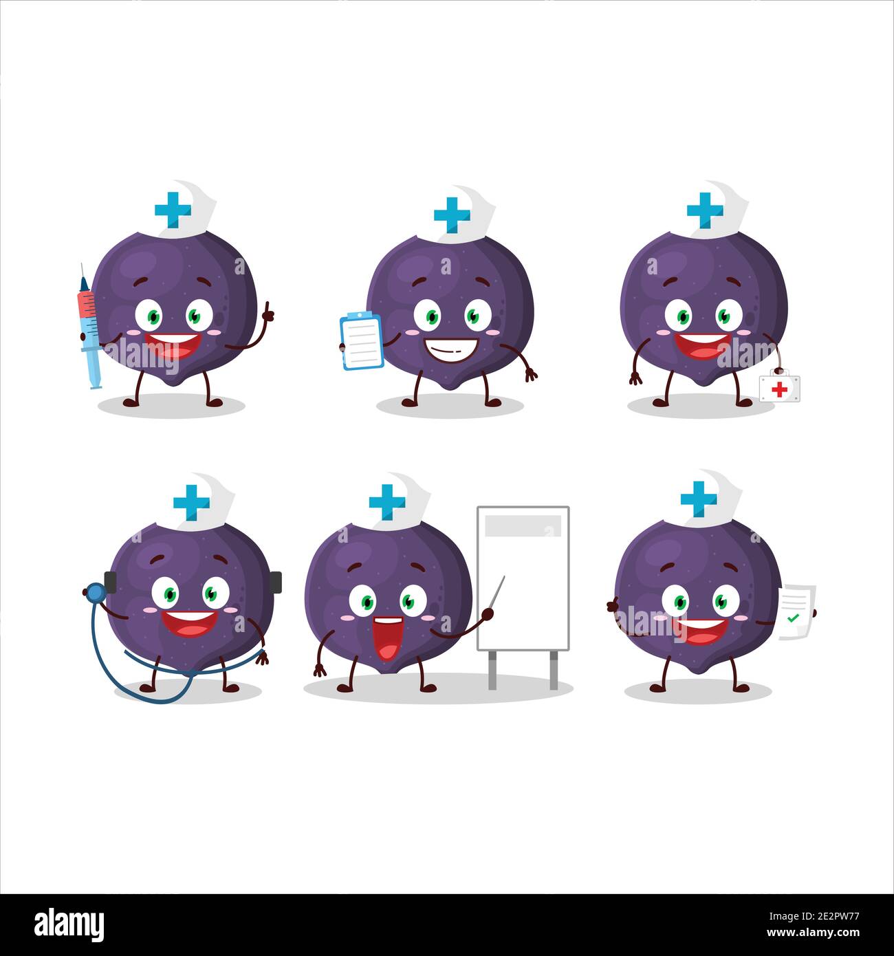 Doctor profession emoticon with fig cartoon character. Vector ...