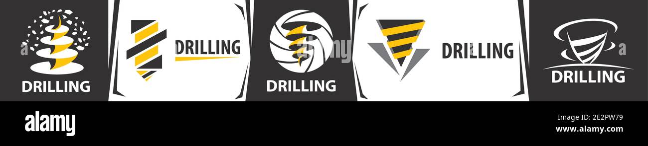 Vector logo of drilling, geodetic works Stock Vector Image & Art - Alamy