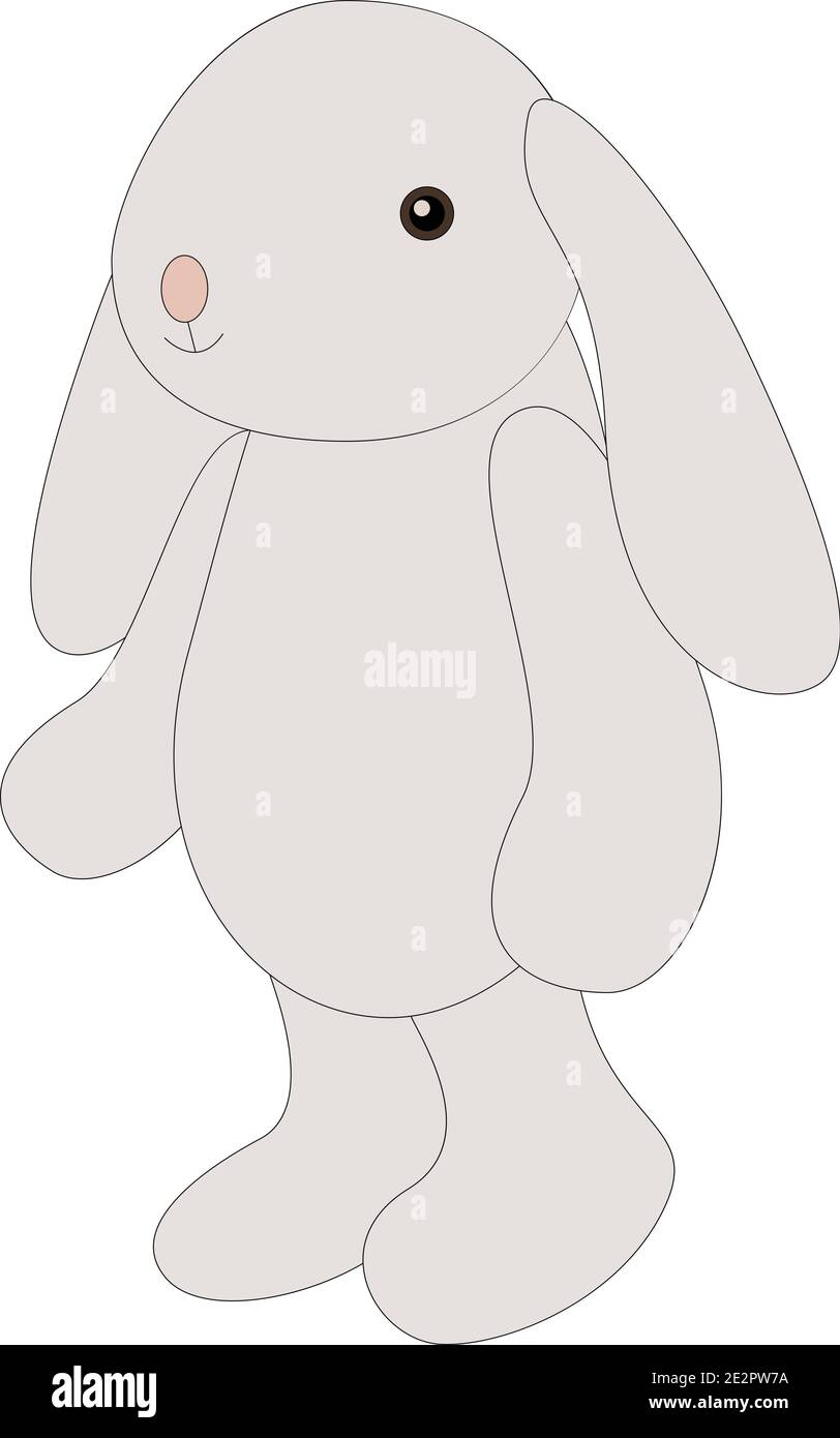 Cute white cartoon bunny Stock Vector Image & Art - Alamy