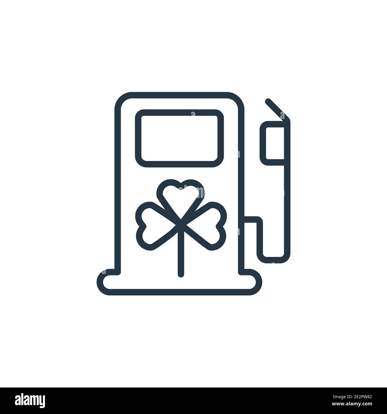 Eco fuel outline vector icon. Thin line black eco fuel icon, flat ...