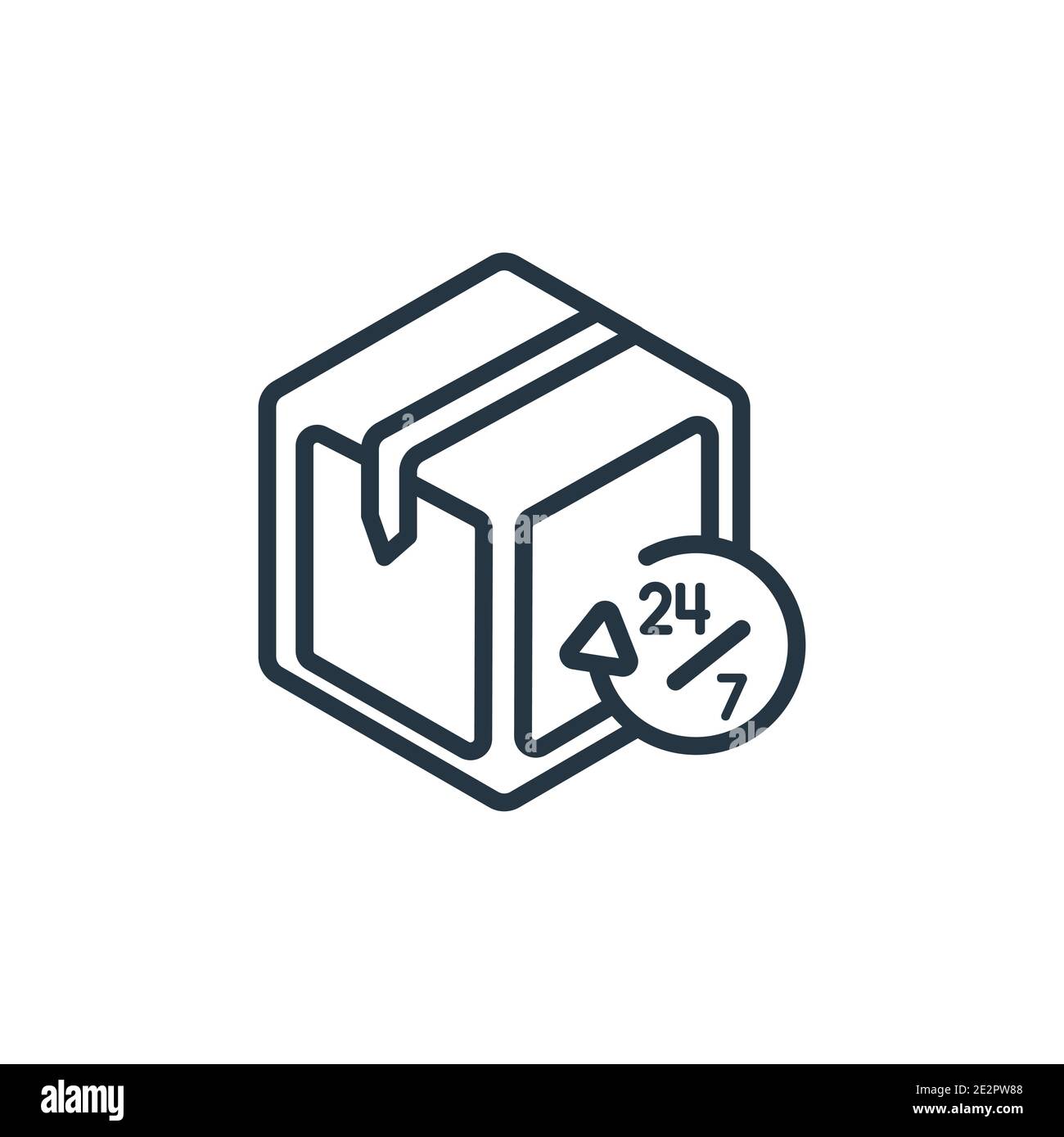 Delivery day outline vector icon. Thin line black delivery day icon ...