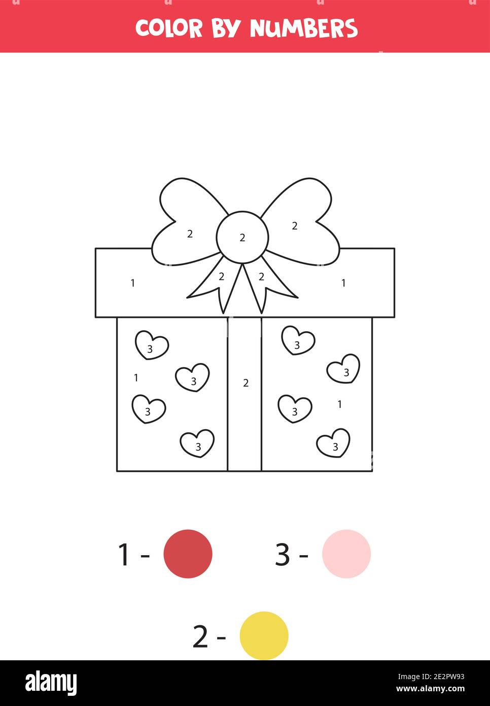 Gift box coloring sheet hi-res stock photography and images - Alamy