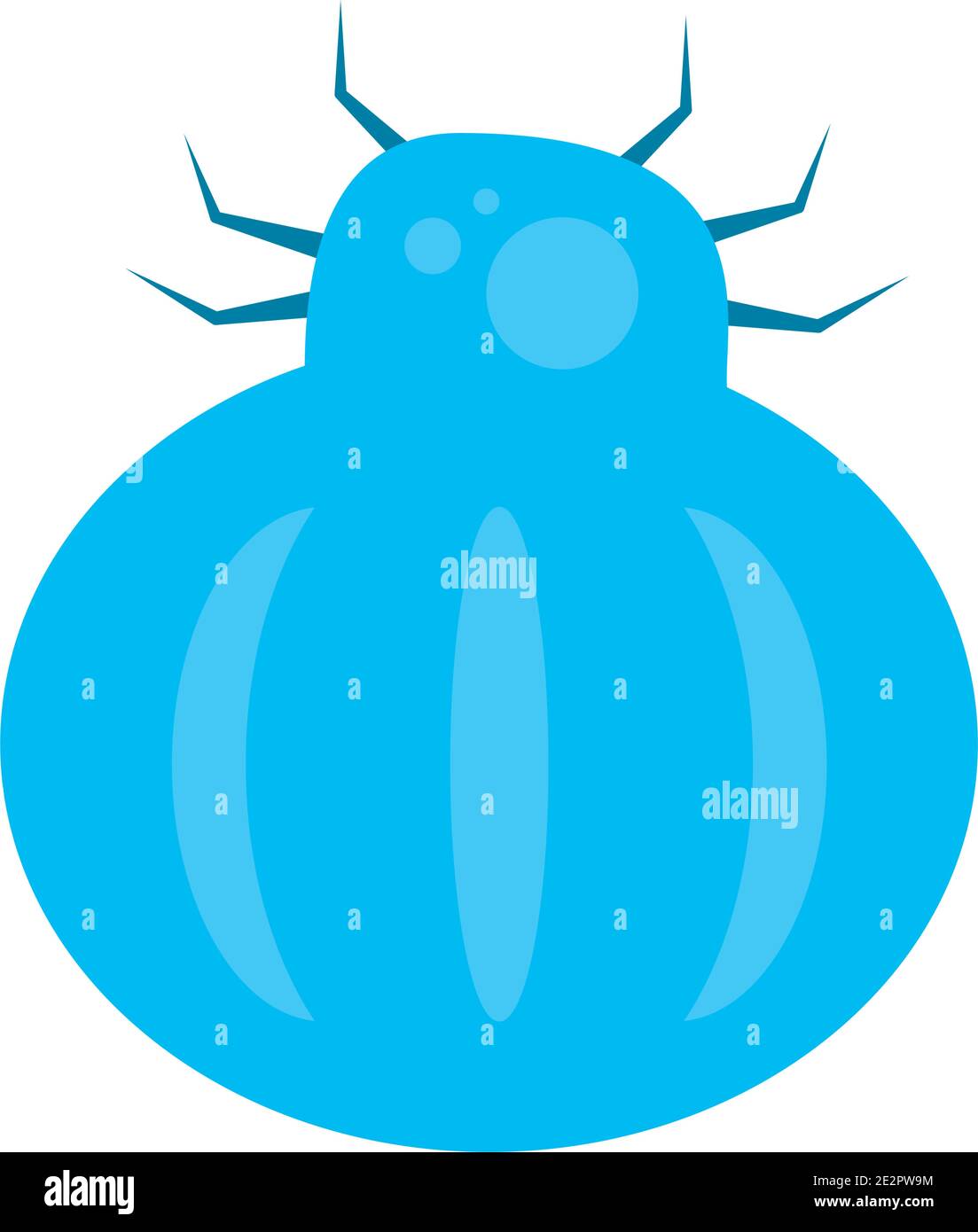 icon of blue bacteria over white background, colorful design, vector ...