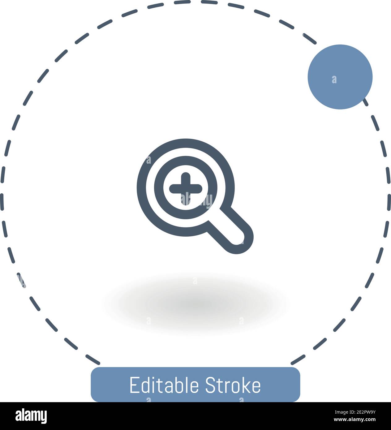 zoom in vector icon editable stroke outline icons for web and mobile ...