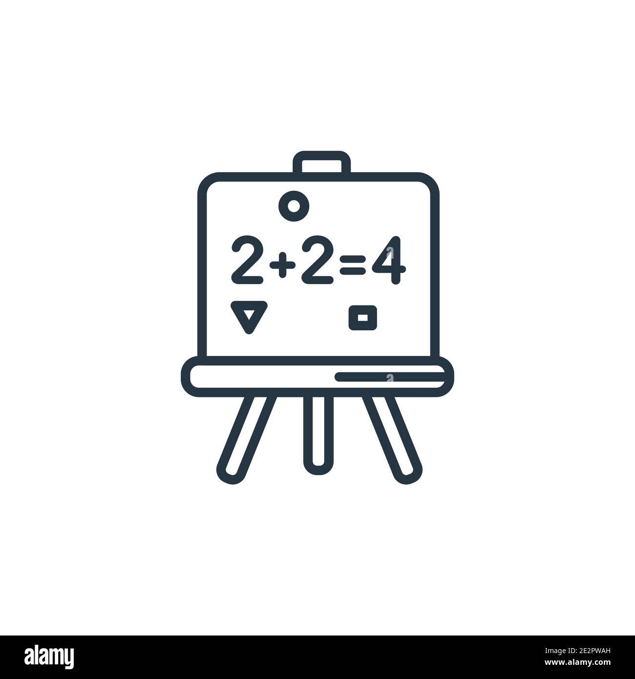 Board outline vector icon. Thin line black board icon, flat vector ...